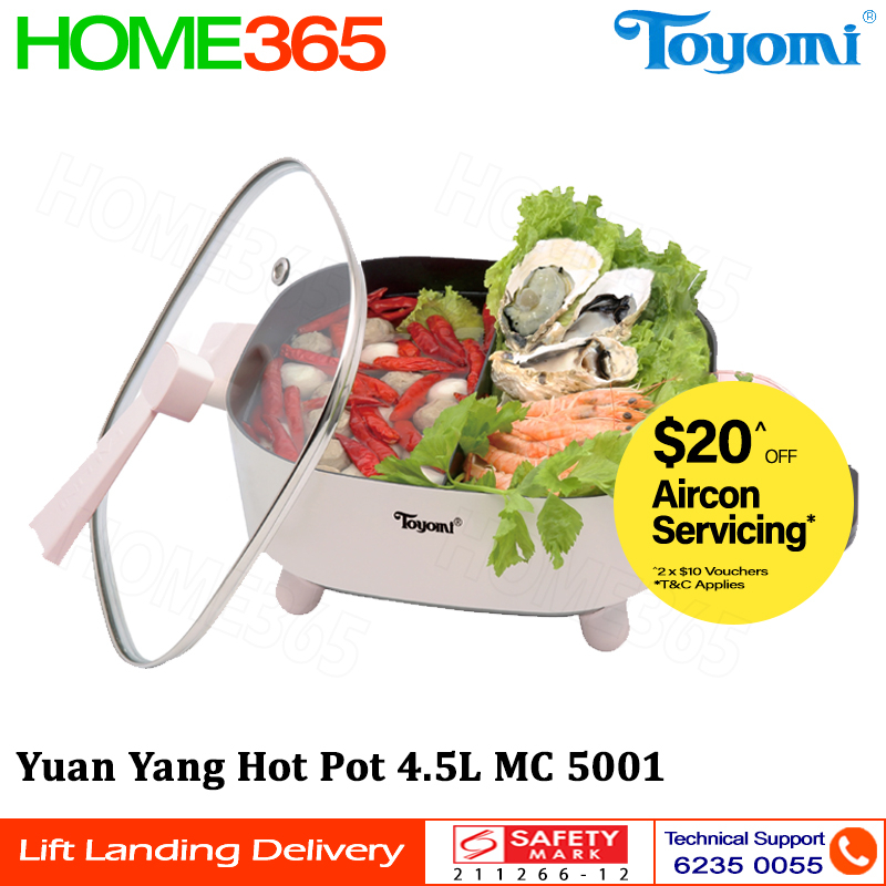 Toyomi Yuan Yang Hot Pot 4.5L MC 5001 | Shopee Singapore