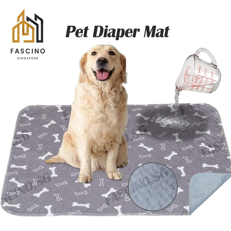 【SG】Reusable Pet Diaper Mat Washable Dog Pee Pad TPU Base Pet Floor Mat ...