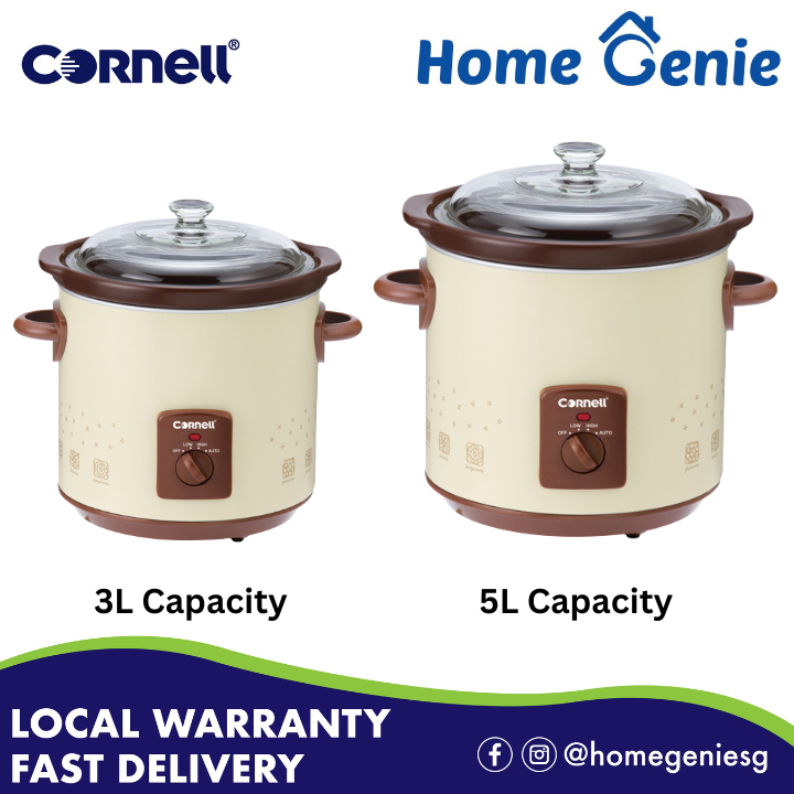 Cornell Electric Slow Cooker (3L/5L) Ceramic Pot CSC-D35C / CSC-D50C ...