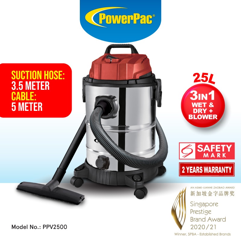 PowerPac Wet & Dry Vacuum Cleaner with Blower, Bagless Vacuum Cleaner ...