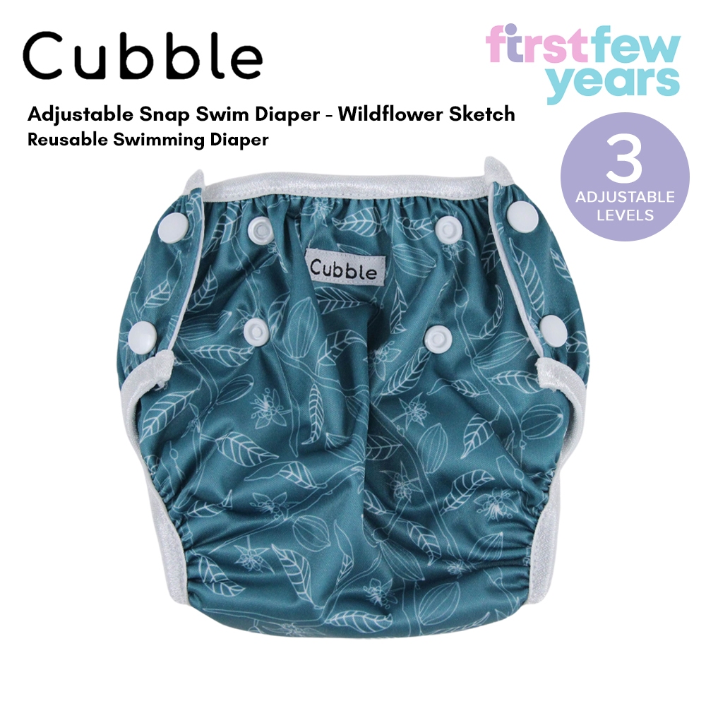 Cubble Adjustable Snap Swim Diaper (18 Designs) - Reusable Swimming ...
