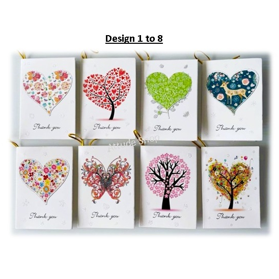 **RE-STOCKED** Small / Mini Thank You Card - Assorted Vertical ...