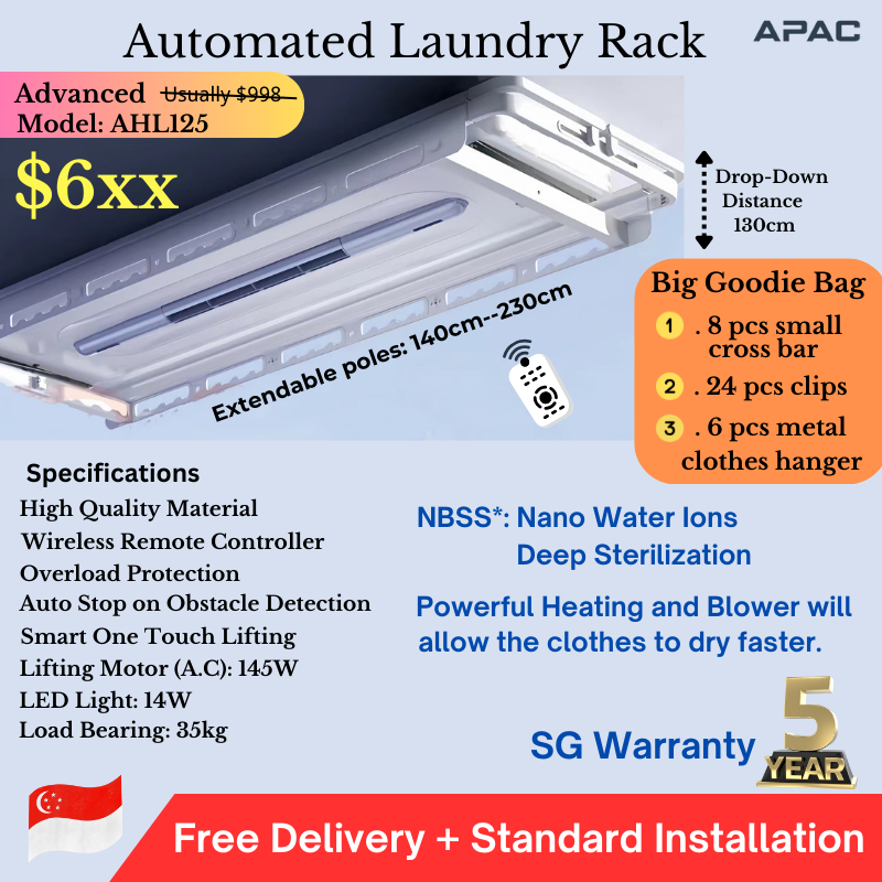 Automated Laundry Rack /Smart Clothes Drying Rack / Laundry Rack System ...