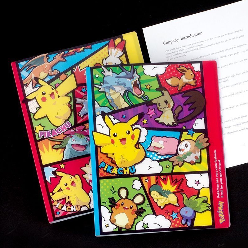 Pokemon A4 PP Hard Cover 40 Clear Pocket File Document Folder Cute ...