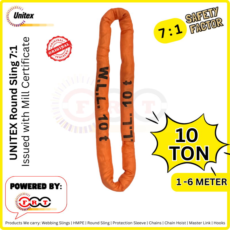 [SG STOCK] Polyester Round Sling / Round Lifting Sling 10Ton various ...