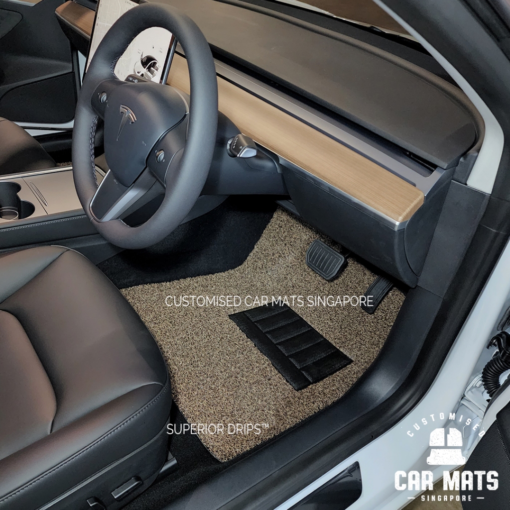 Tesla Model 3 (2021 - Oct 2023) Basic Drips™ Car Mats / Floor Mats ...