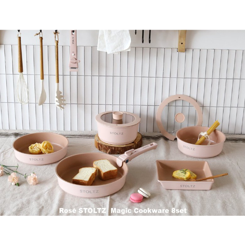Meringue Stoltz Multi IH Cookware 8P Pot And Frying Pan Set | Shopee ...