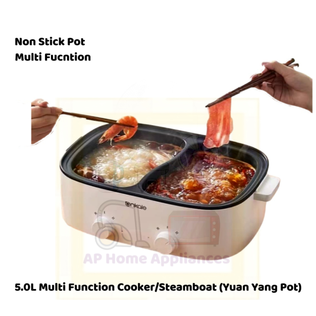 5.0L Multi Function Yuan Yang Steamboat | Hotpot | Cooker (Non Stick ...
