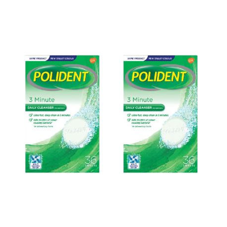 SG SELLER 6 TABS(no box) POLIDENT 3 Minute Daily Denture Cleanser ...