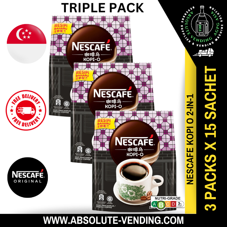[TRIPLE PACK] NESCAFE KOPI O 2-IN-1 3 PACK X 15 STICKS X 16G (SACHET ...