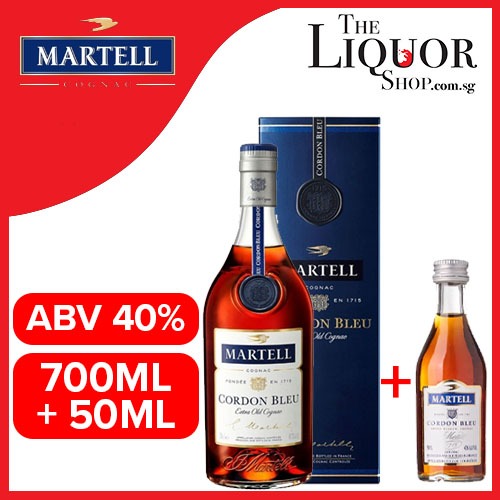 (Bundle Deal) Martell Cordon Bleu 700ml (WIth Box) + Martell Cordon Bleu 50ml (No Box) | Shopee ...