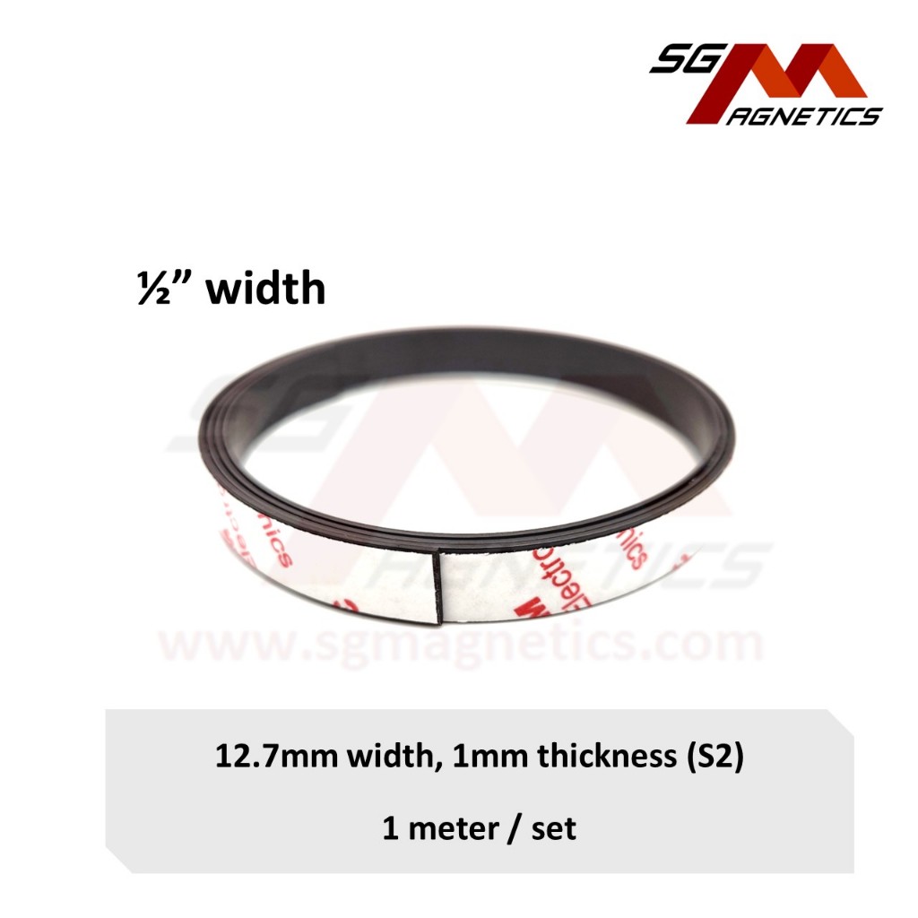 1mm Flexible Magnet Tape - 0.1cm Thin WEAK Magnetic Tape with 3M ...