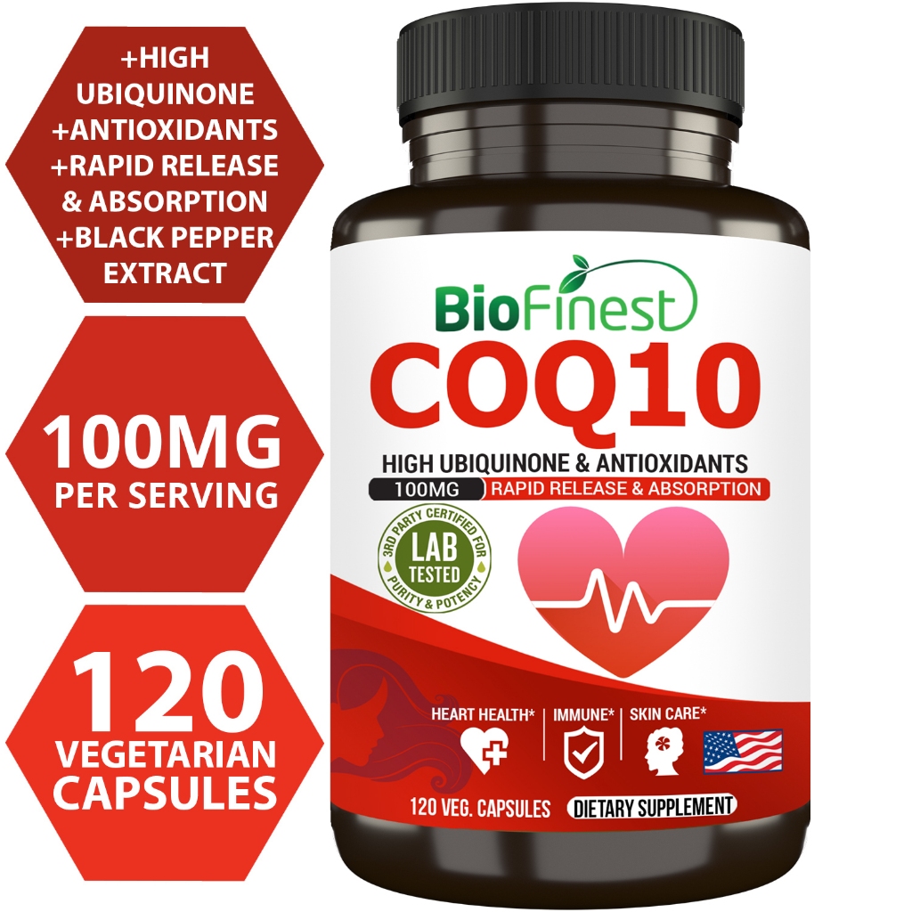 Biofinest CoQ10 Coenzyme Q10 100mg Supplement - Rapid Release Fast ...