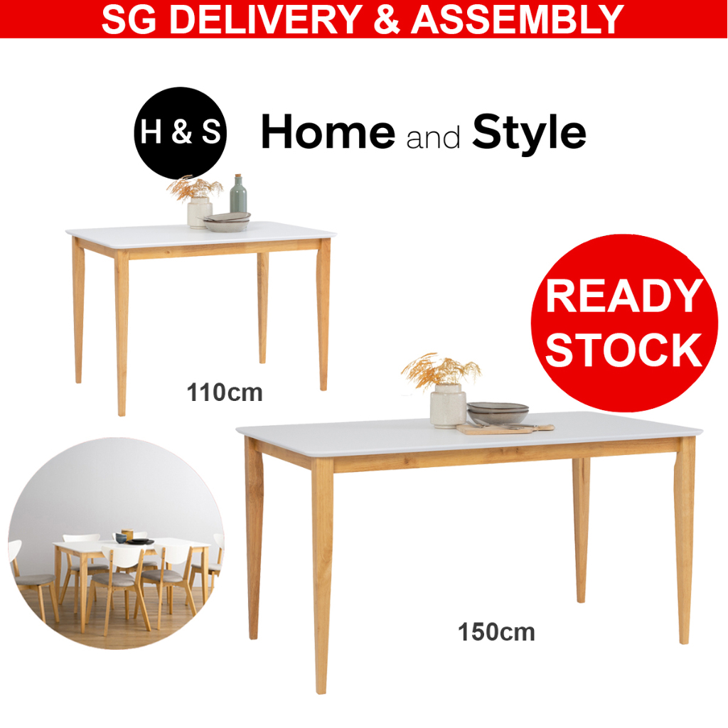 (SG Ready Stock) Scandi Wooden Dining Table | Sits 4-6 people (Free ...
