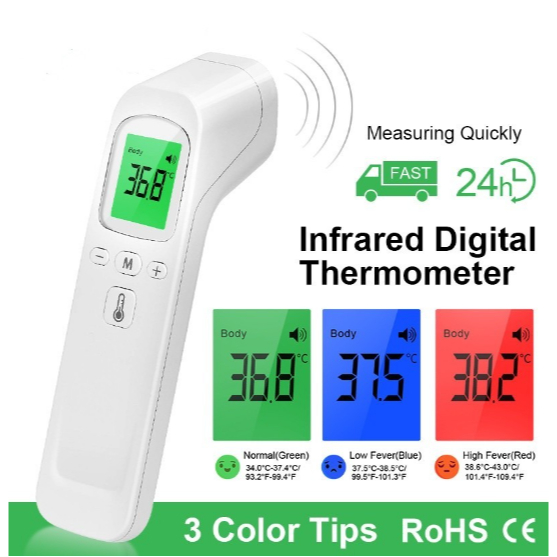 Handheld Thermometer LCD Termometer Dahi Memory Record Fever FDA CE ...