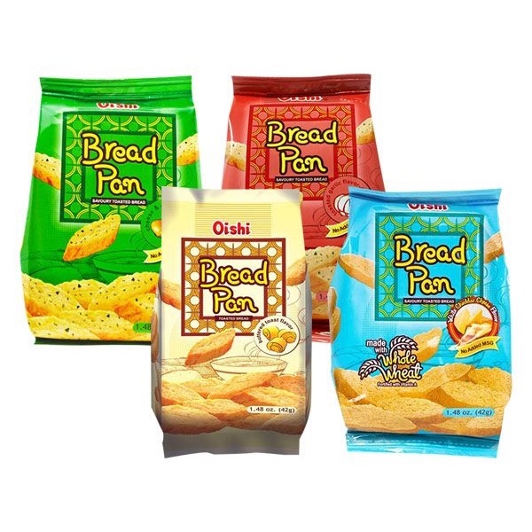 Oishi Bread Pan (42g) - Garlic/Butter/Cheese Onion | Shopee Singapore