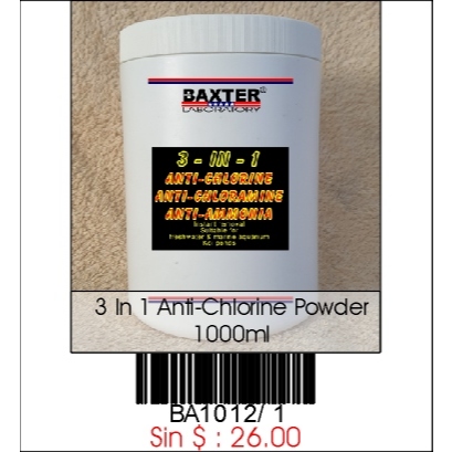 Baxter 3 in 1 Anti Chlorine powder | Shopee Singapore