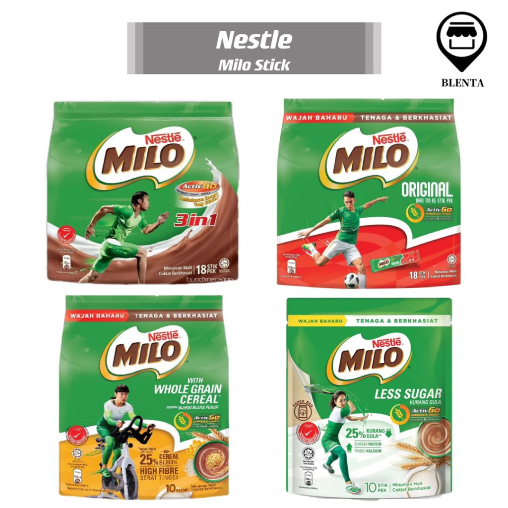 [Bundle of 2]Nestle Milo Activ-Go 3in1 Chocolate/Original/Whole ...