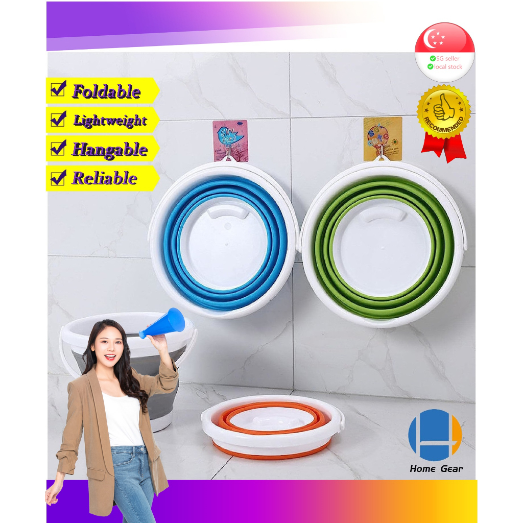 3/5/10L Round Waterproof Foldable Collapsible Retractable Outdoor Water ...