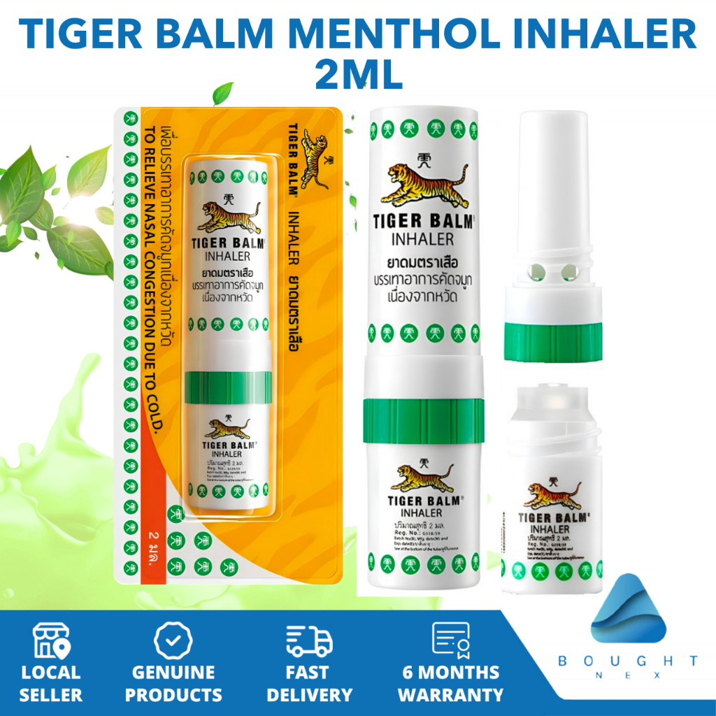 Tiger Balm Inhaler - 2ml, Relieve Nasal Congestion, Aromatic Eucalyptus ...