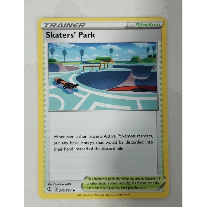 Pokemon skater park trainer stadium fusion strike card | Shopee Singapore