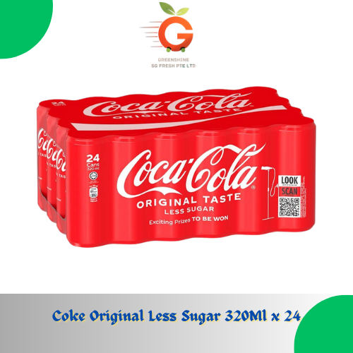 [GreenshineSg] Coke Original Less Sugar 320Ml x 24 | Shopee Singapore