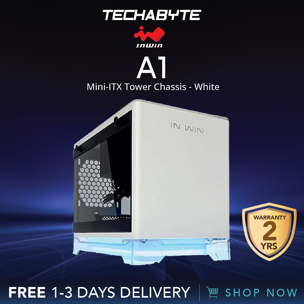 InWin A1 | Mini-ITX Tower Chassis ( Black / White ) | Shopee Singapore