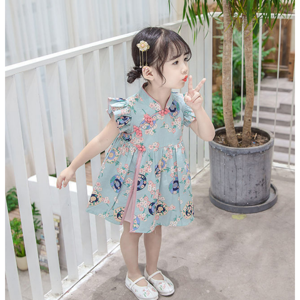 Kids Children Cheongsam CNY New Year Dresses Girl Cheongsam Kids ...