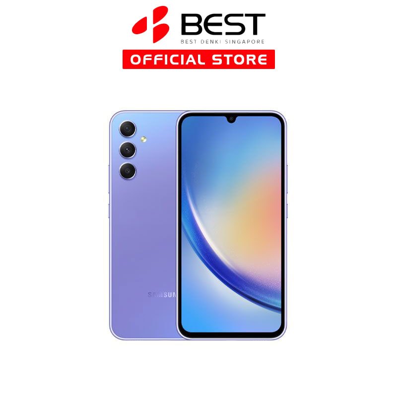 Samsung Smart Phones A34 5G 8GB+128GB HDSET Light Violet A346 | Shopee ...