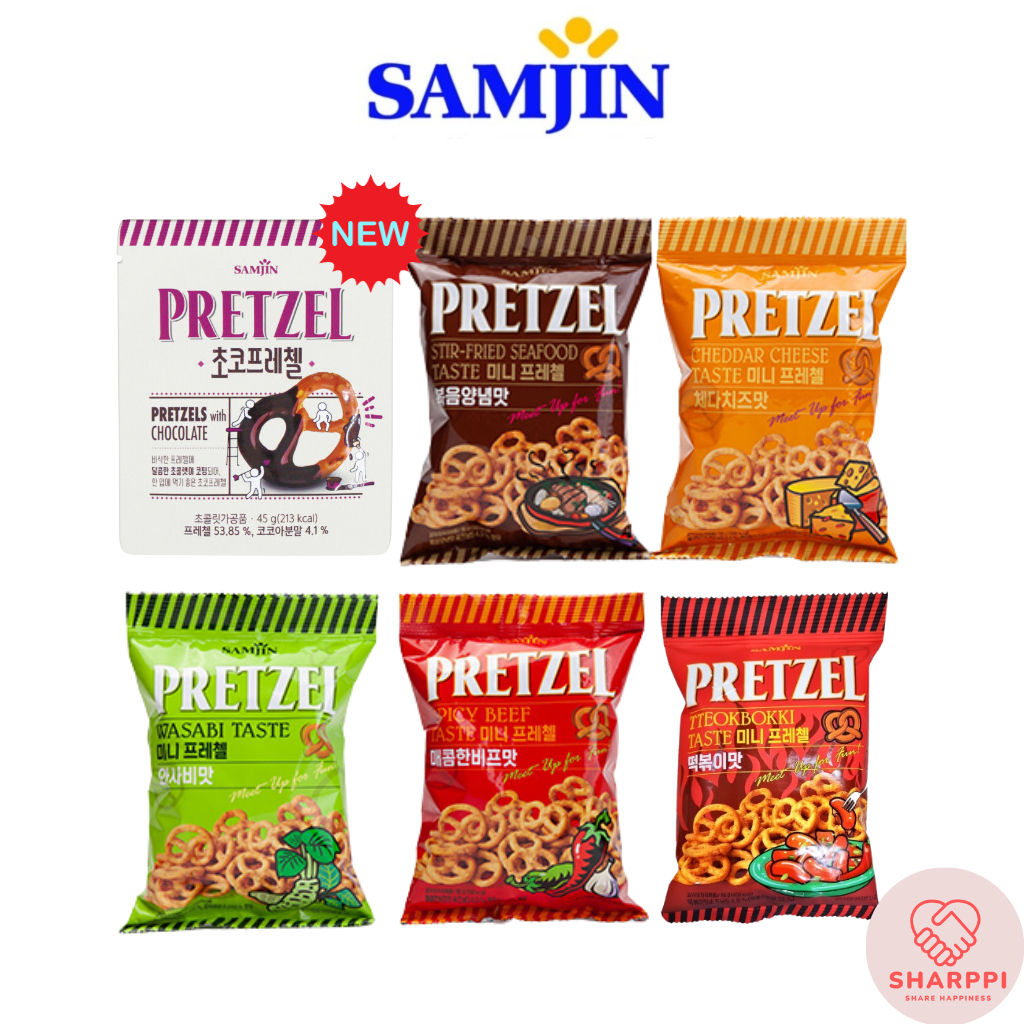 Korean Snacks Samjin Mini Pretzel 70g Collection /Stir Fried Seafood ...