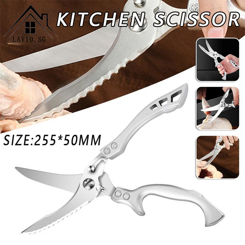 [SG ] Japan Kitchen Scissors Poultry Fish Chicken Bone Scissor Ultra ...