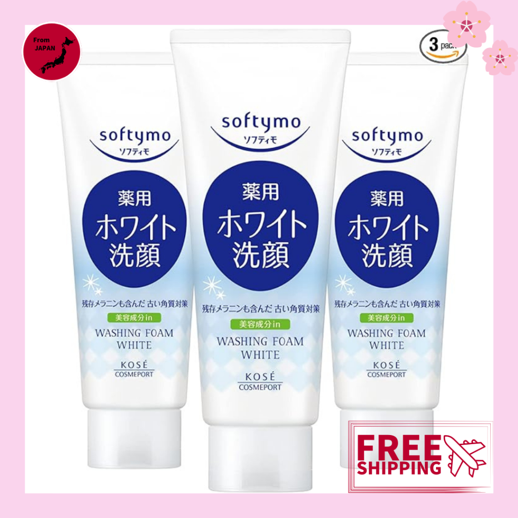 【KOSE】Softymo White Medicinal Face Wash Foam 150g×3/Direct from Japan | Shopee Singapore