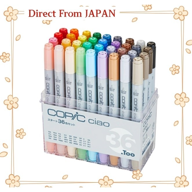 Too Copic Ciao Start 36-Color Set Multicolor Illustration Marker Pen ...