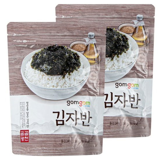[gomgom] korean seaweed flake 50g 2ea with rice side dish 한식 김자반 ...