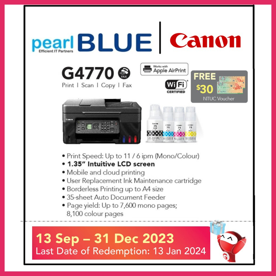 NEW Canon PIXMA G4770 Inkjet Printer | Shopee Singapore