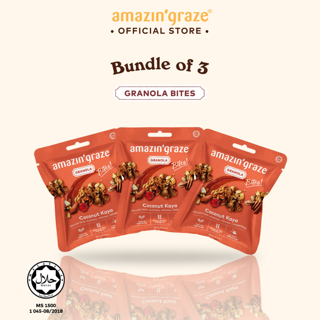[Bundle of 3] Amazin' Mini Granola Bites (3 x 40g) | Shopee Singapore