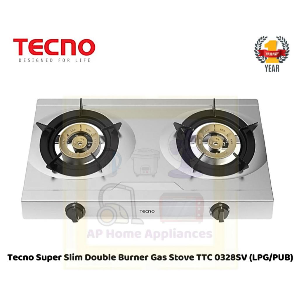 Tecno Super Slim Tabletop Double Burner Gas Cooker | Stove TTC 0328SV ...