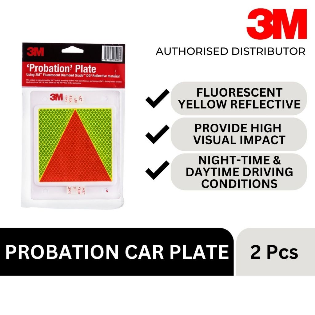 3M Probation Car Plate (One set) | Shopee Singapore
