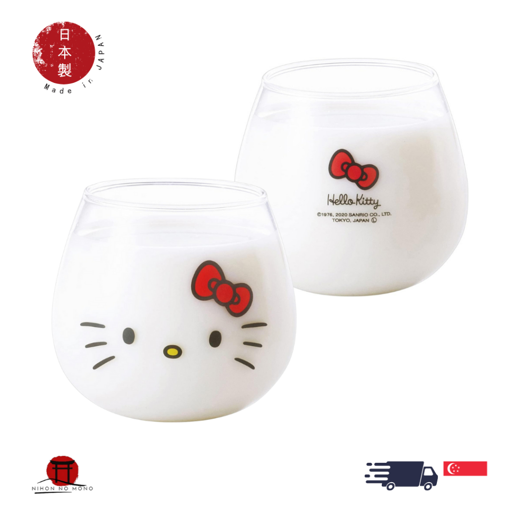 [Made in Japan] Kanesho Touki | Sanrio Hello Kitty Glass Cup | 320ml | Shopee Singapore