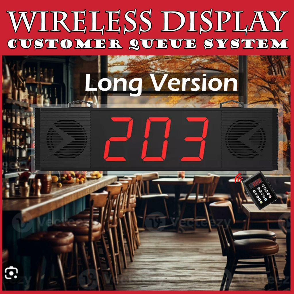 Wireless Queue Management System Long Type 3 Digit Digital Call System ...