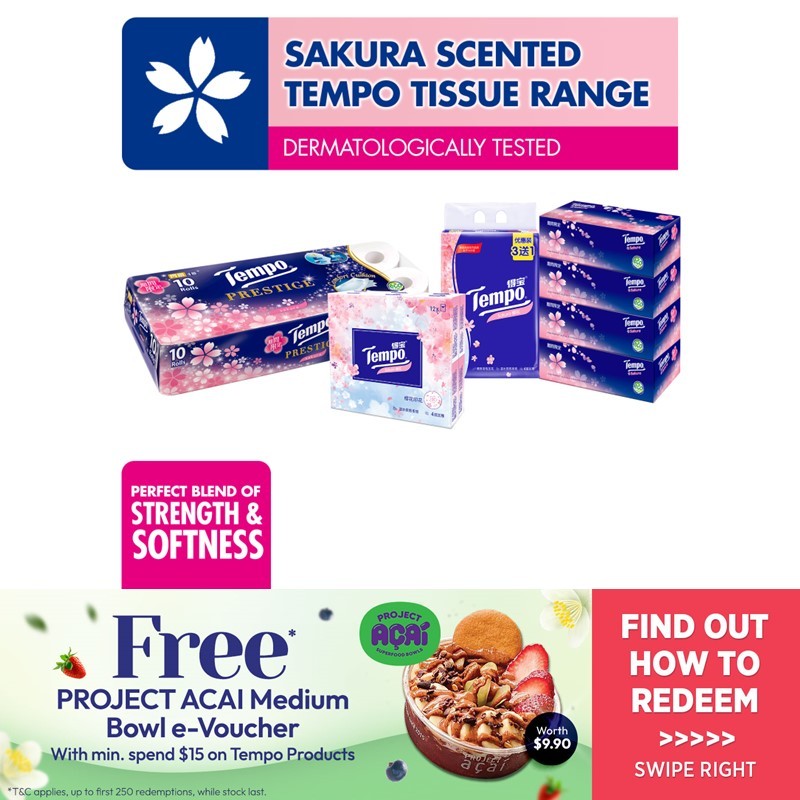 TEMPO Sakura Scented Tissue | Shopee Singapore
