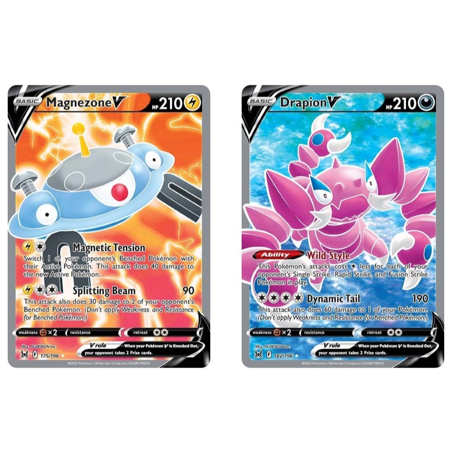 English Pokemon Card Magnezone V - 175/196 /Drapion V - 182/196 - Full ...