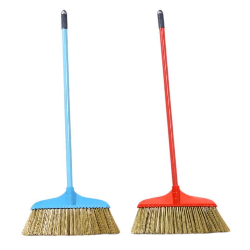 Flat head soft broom painted rod simple sweeping household | Shopee ...