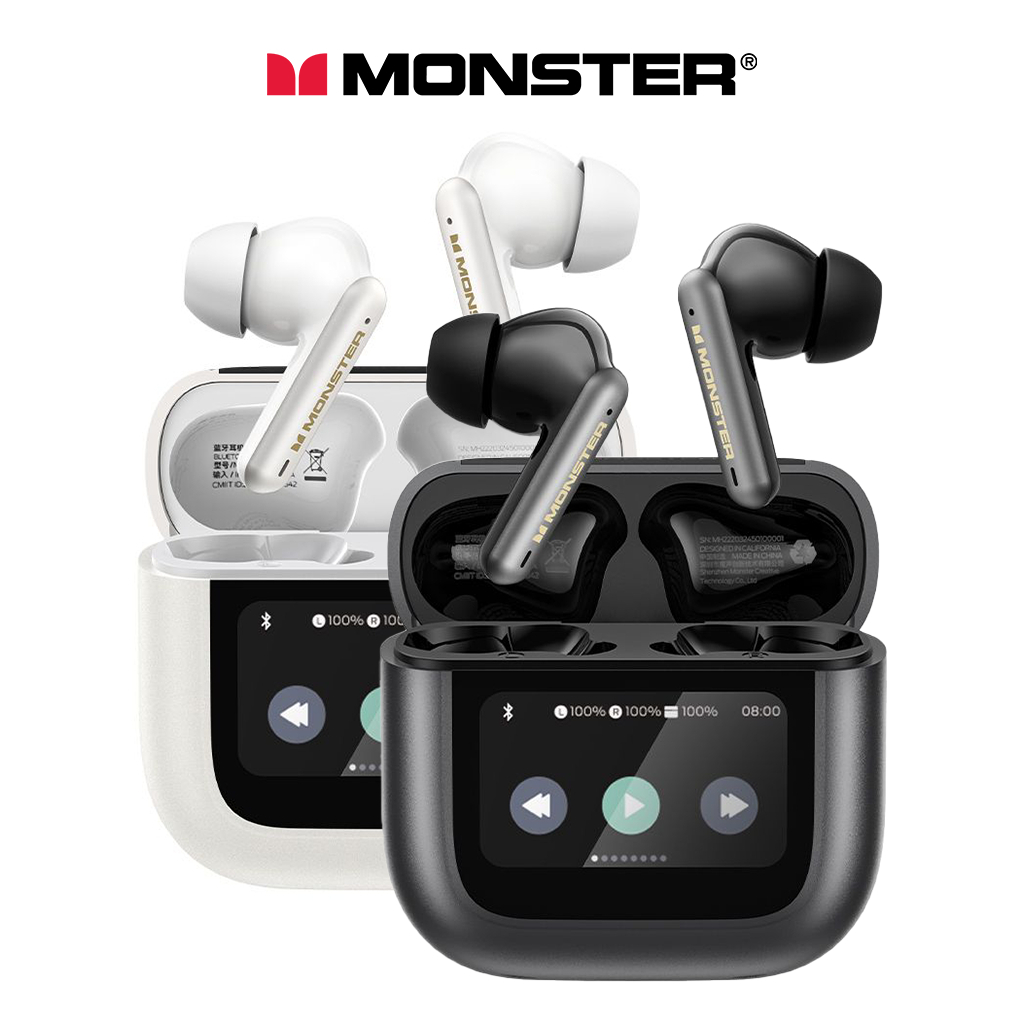 Monster TWS TH300 Wireless Bluetooth 5.4 ANC Noise Cancelling Earbuds ...