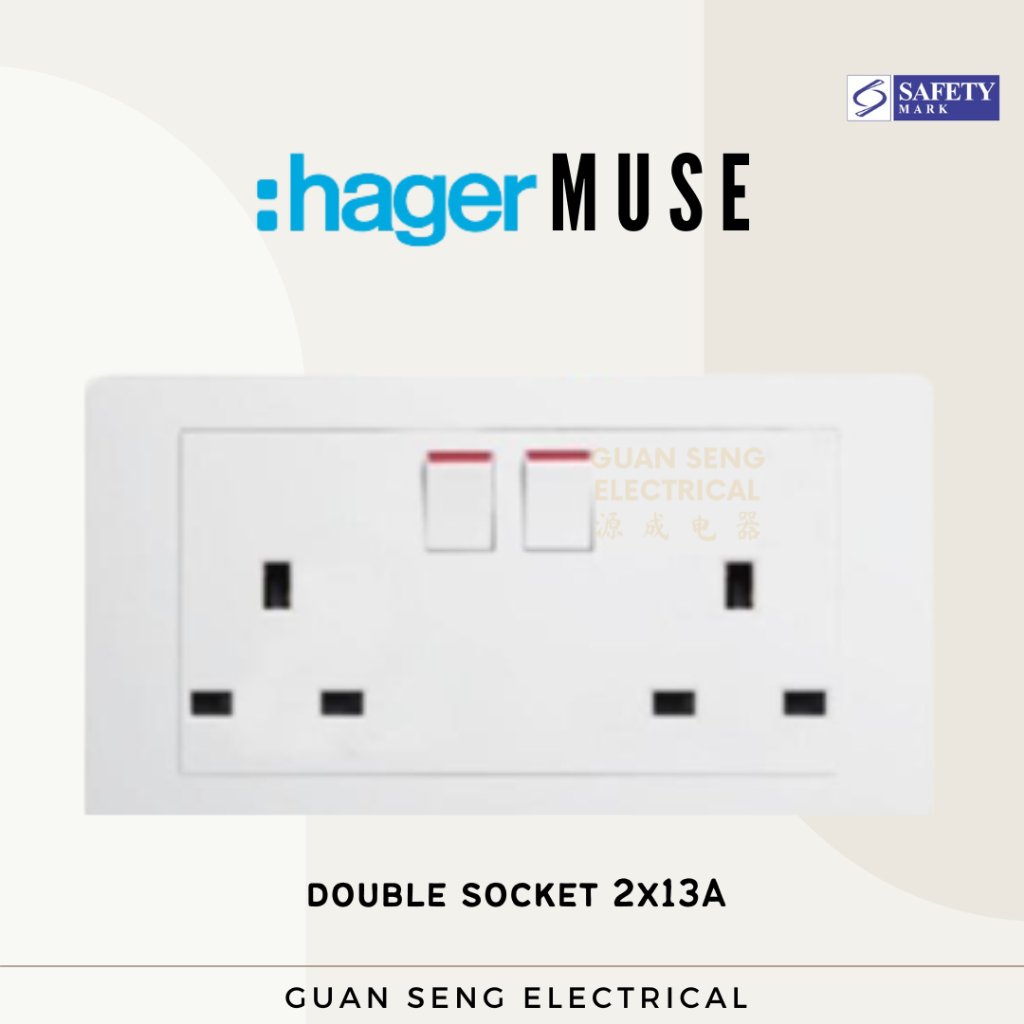 [SG Seller] Hager Muse Switch and Socket White | Guan Seng Electrical ...
