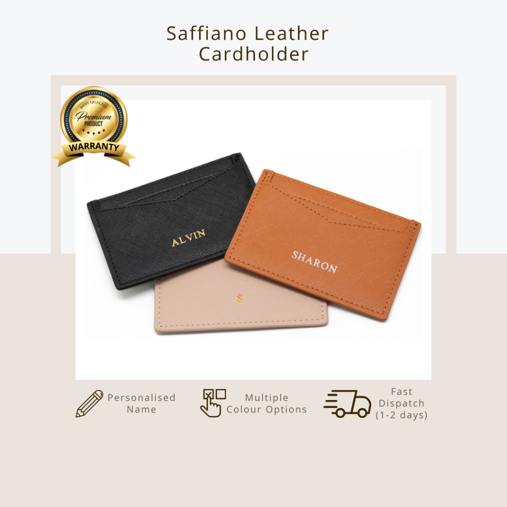 [SG Stock] Personalised Cardholder | Saffiano Leather Cardholder ...