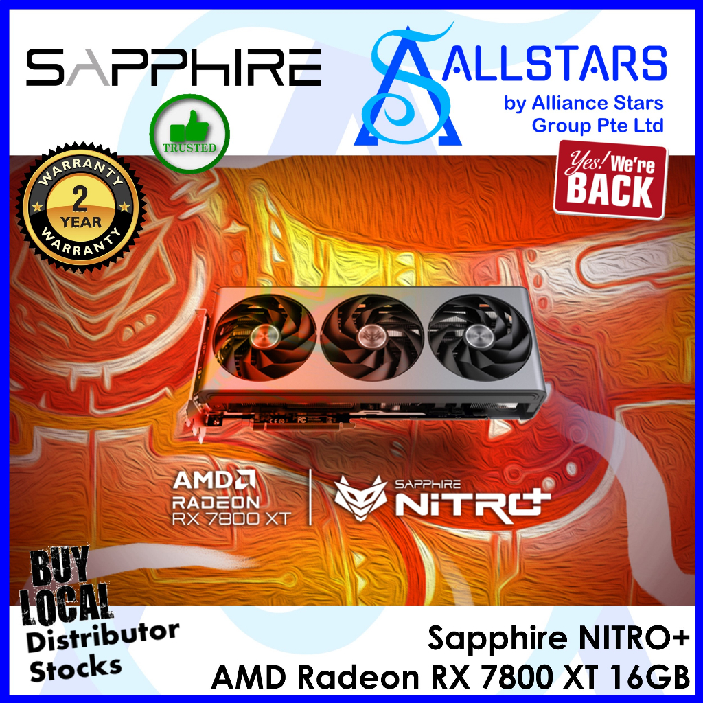 (ALLSTARS) Sapphire Nitro+ AMD Radeon RX 7800 XT Gaming OC 16GB GDDR6 ...