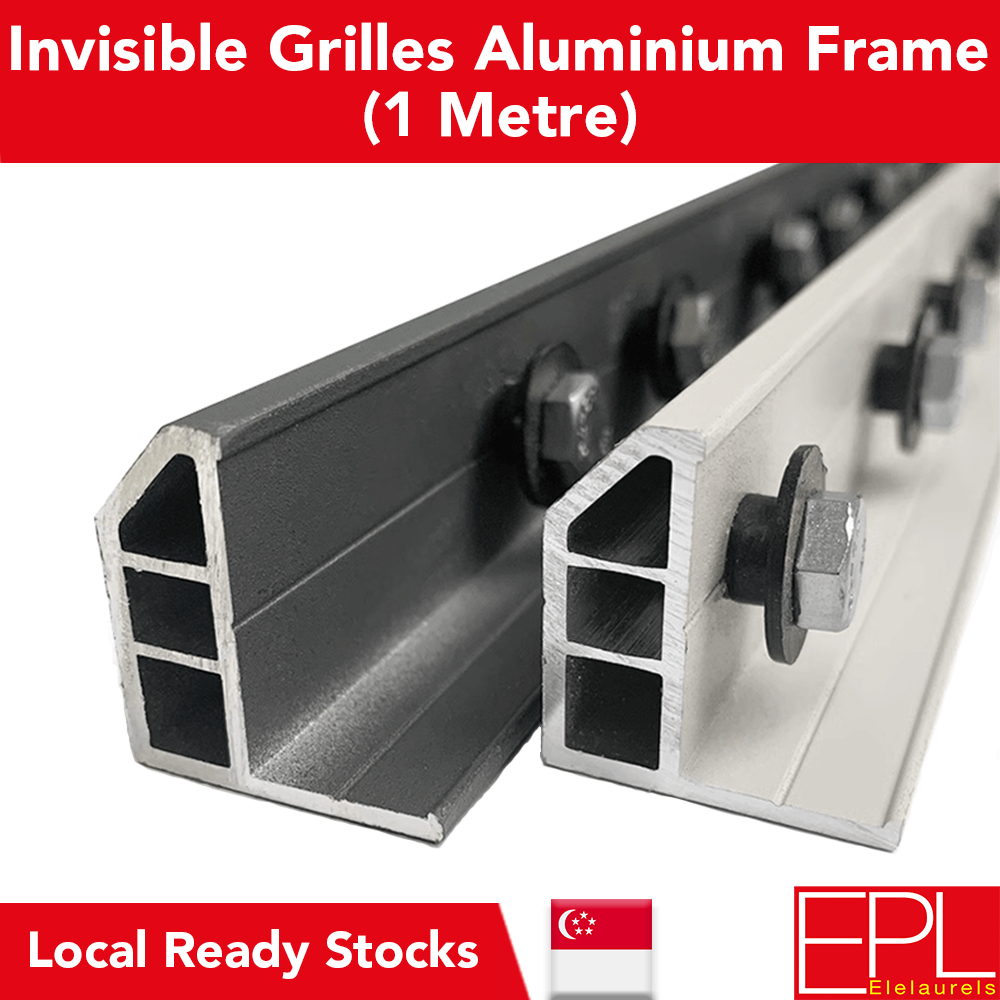 🇸🇬 Invisible Grilles Aluminum Profile/Frame (1 Metre) (High-Quality ...