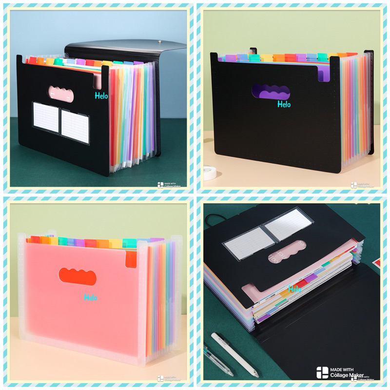 (🇸🇬🚚💨Ready stock) A4 size clipboard 13/25 slots multi layer folder file ...