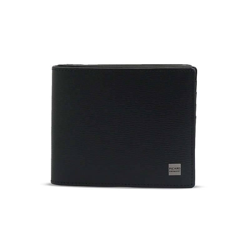 Picard Callum Flap Men's Leather Wallet with Coin Pouch (Black ...